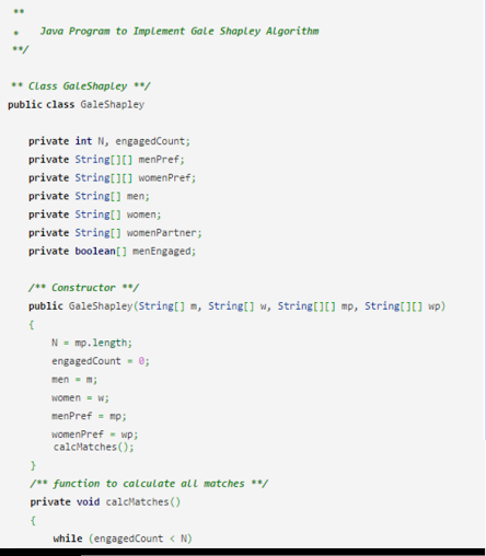 Gale - Shapley Algorithm